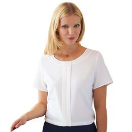 Brook Taverner - "Felina" Bluse f&uuml;r Damen, kurz&auml;rmlig (Wei&szlig;)