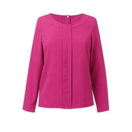 Brook Taverner - "Roma" Bluse f&uuml;r Damen Lang&auml;rmlig (Fuchsie)