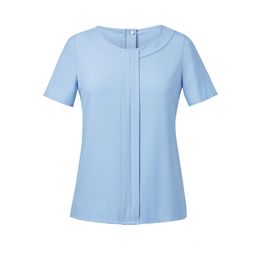 Brook Taverner - "Verona" Bluse f&uuml;r Damen kurz&auml;rmlig (Himmelblau)