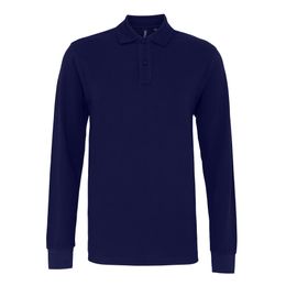 Asquith & Fox Herren Classic Fit Langarm-Poloshirt (Marine)