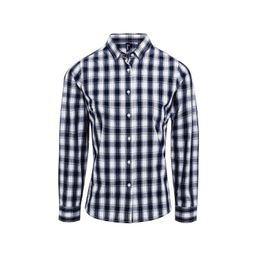 Premier - "Mulligan" Hemd f&uuml;r Damen Lang&auml;rmlig (Wei&szlig;/Marineblau)
