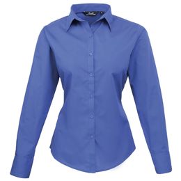 Premier - Bluse f&uuml;r Damen Lang&auml;rmlig (K&ouml;nigsblau)