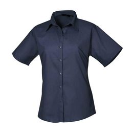 Premier - Bluse f&uuml;r Damen kurz&auml;rmlig (Marineblau)