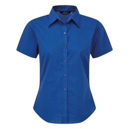 Premier Damen Kurzarm Popeline Bluse / Arbeitshemd (K&ouml;nigsblau)