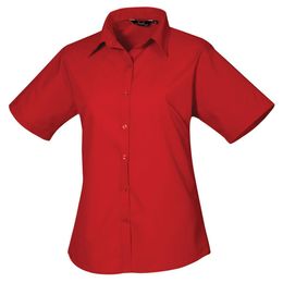 Premier Popeline-Kurzarmbluse f&uuml;r Damen/Damen (Rot)
