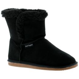 Hush Puppies Womens Stiefel Ashleigh Leder Slip On schwarz