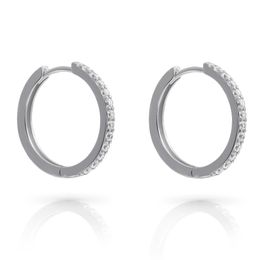 Orphelia 'Fay' Creolen f&uuml;r Damen aus 925er Sterlingsilber - Silber ZO-7557