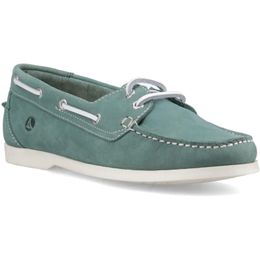 Sperry Balboa 2-Augen Boot Nubuk Damen Gr&uuml;n Bootsschuhe