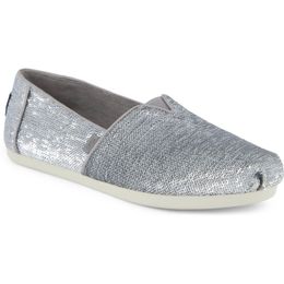 Toms Shoes TOMS Alpargata Pailletten Textil Damen Silber Espadrilles