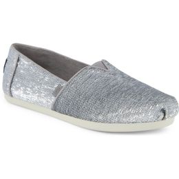 Toms Shoes TOMS Alpargata Pailletten Textil Damen Silber Espadrilles
