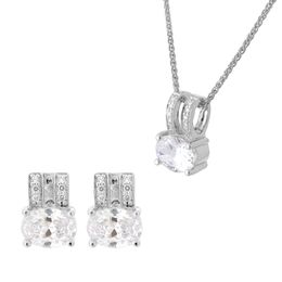 Orphelia 'Alena' Damen 925 Sterling Silber Set: Kettenanh&auml;nger + Ohrringe - Silber SET-7122
