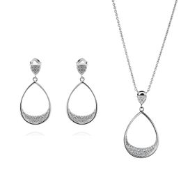 Orphelia 'Jolina' Damen Set aus 925 Sterling Silber: Halskette + Ohrringe - Silber SET-7490