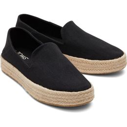 Toms Shoes TOMS Carolina 100% Baumwolle Damen Schwarzespadrilles