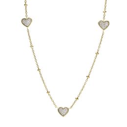 Fossil Schmuck 'Sutton' Damen Halskette aus Edelstahl - Gold JF03942710