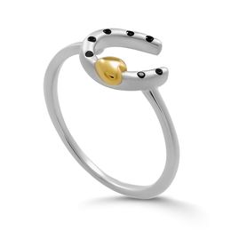 Orphelia 'Aurora' Damen-Ring aus 925er Sterlingsilber &ndash; Silber/Gold ZR-7525