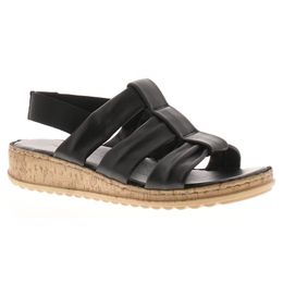 Hush Puppies Damen Sandalen Eden Leder elastisch schwarz
