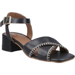 Hush Puppies Lyla Heeled Damen Sandalen Aus Schwarzem Leder