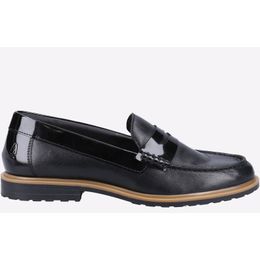 Hush Puppies Verity Slip On Damen-Schwarze-Lederloafer