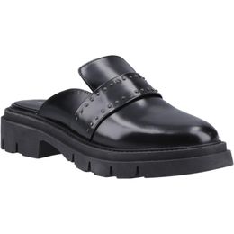 Hush Puppies Nicole Nieten Leder Damen Schwarz Mules