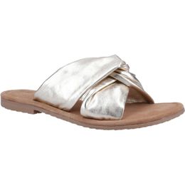 Hush Puppies Amy Weite Passform Leder Damen Goldsandalen
