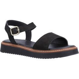 Hush Puppies Cassie Nubuck Damen Schwarze Sandalen