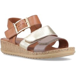 Hush Puppies Eliana Sandale Leder Damen Goldsandalen