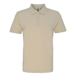 Asquith & Fox Herren-Poloshirt mit kurzen &Auml;rmeln (nat&uuml;rlich)