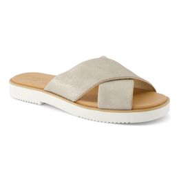 Toms Shoes TOMS Mae Crossover Damen Sandalen aus Champagnerleder