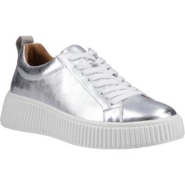 Hush Puppies Harlow Leder Damen Silber Sneaker
