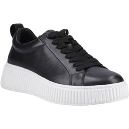 Hush Puppies Harlow Leder Damen Schwarz Sneakers