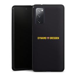 DeinDesign Galaxy S20 FE Handy Silikon H&uuml;lle Case schwarz Handyh&uuml;lle Sg Dynamo Dresden Official Licensed Product Lettering