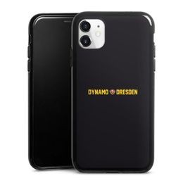 DeinDesign iPhone 11 Handy Silikon H&uuml;lle Case schwarz Handyh&uuml;lle Sg Dynamo Dresden Official Licensed Product Lettering