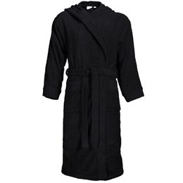 The One Towelling - Morgenmantel f&uuml;r Herren/Damen Unisex, mit Kapuze (Schwarz)