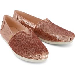 Toms Shoes TOMS Alpargata Pailletten Textil Damen Rose Espadrilles