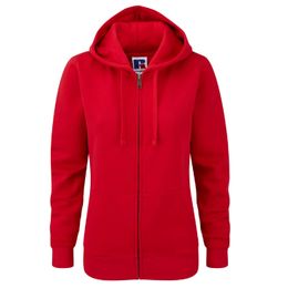 Russel Athletic Russell Ladies Premium Authentic Zipped Hoodie (3-Lagen-Gewebe) (Klassisches Rot)