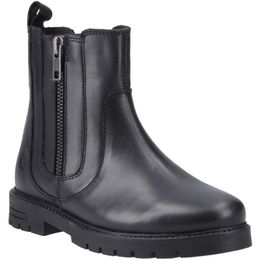 Hush Puppies Liana Leder Stiefel f&uuml;r M&auml;dchen in Schwarz