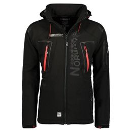 Geographical Norway - "Techno" Softshelljacke f&uuml;r Herren (Schwarz/Rot)