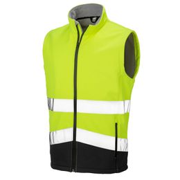 Safegard - Weste Signalkleidung f&uuml;r Herren (Fluoreszierendes Gelb/Schwarz)