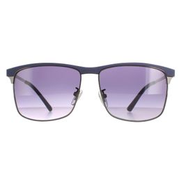 Police Polizei Rechteckig Herren Matte Blau Gunmetal Blau Gradient SPL570N Crossover 2