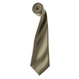 Premier Mens Plain Satin Krawatte (Schmales Blatt) (Salbei)