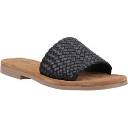 Hush Puppies Hetty Slide Leder Damen Schwarz Sandalen