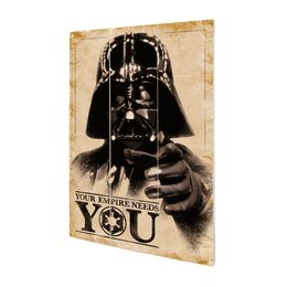 Star Wars - "Your Empire Needs You" Holzdruck (Beige/Schwarz)
