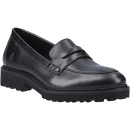 Hush Puppies Grazia M&auml;dchenschwarze Slipper Aus Leder