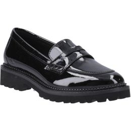 Hush Puppies Grazia M&auml;dchenschwarze Slipper Aus Leder