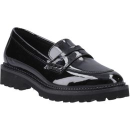 Hush Puppies Grazia M&auml;dchenschwarze Slipper Aus Leder