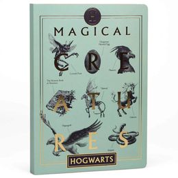 Harry Potter - "Magical Creatures" Notizbuch, A5 (Gr&uuml;n)