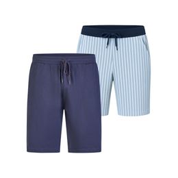 Phil & Co. Berlin Herren Pyjamashorts Cozy Classics 2-Pack Schlafshorts, Pyjama Shorts,