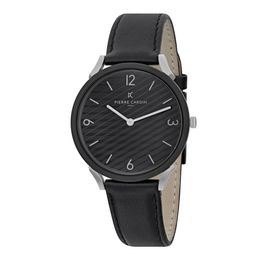 Pierre Cardin Pigalle Stripes Schwarz Herren Armbanduhr CPI.2018