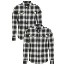 Mountain Warehouse - "Trace" Hemd f&uuml;r Herren, Flanell (2er-Pack) (Dunkelgr&uuml;n)