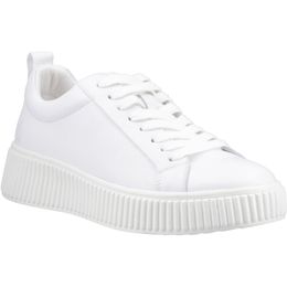 Hush Puppies Harlow Leder Damenschuhe wei&szlig;e Sneakers